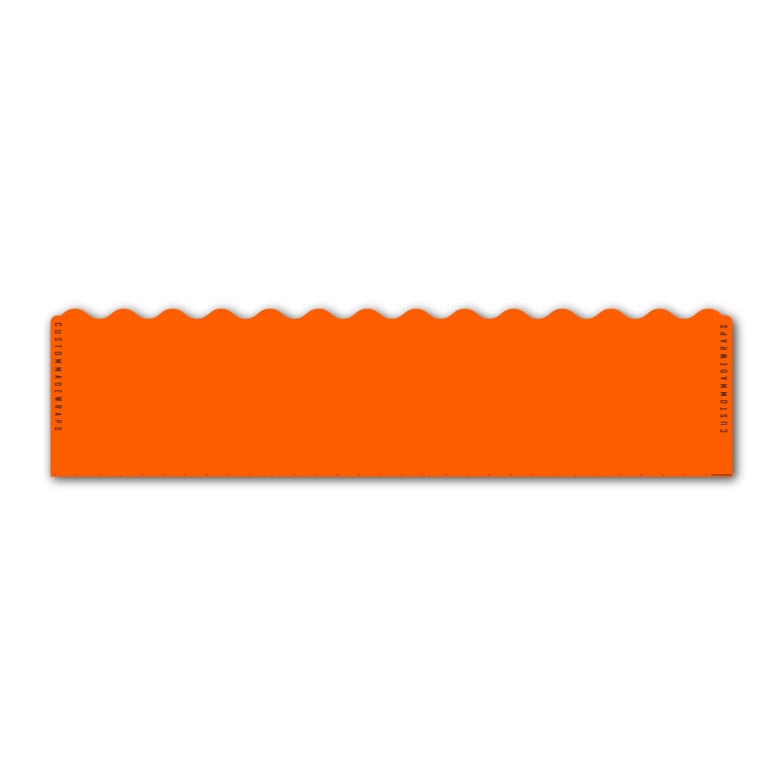 Wave Edge - Fluorescent Red Orange - CustomMadeWraps.com