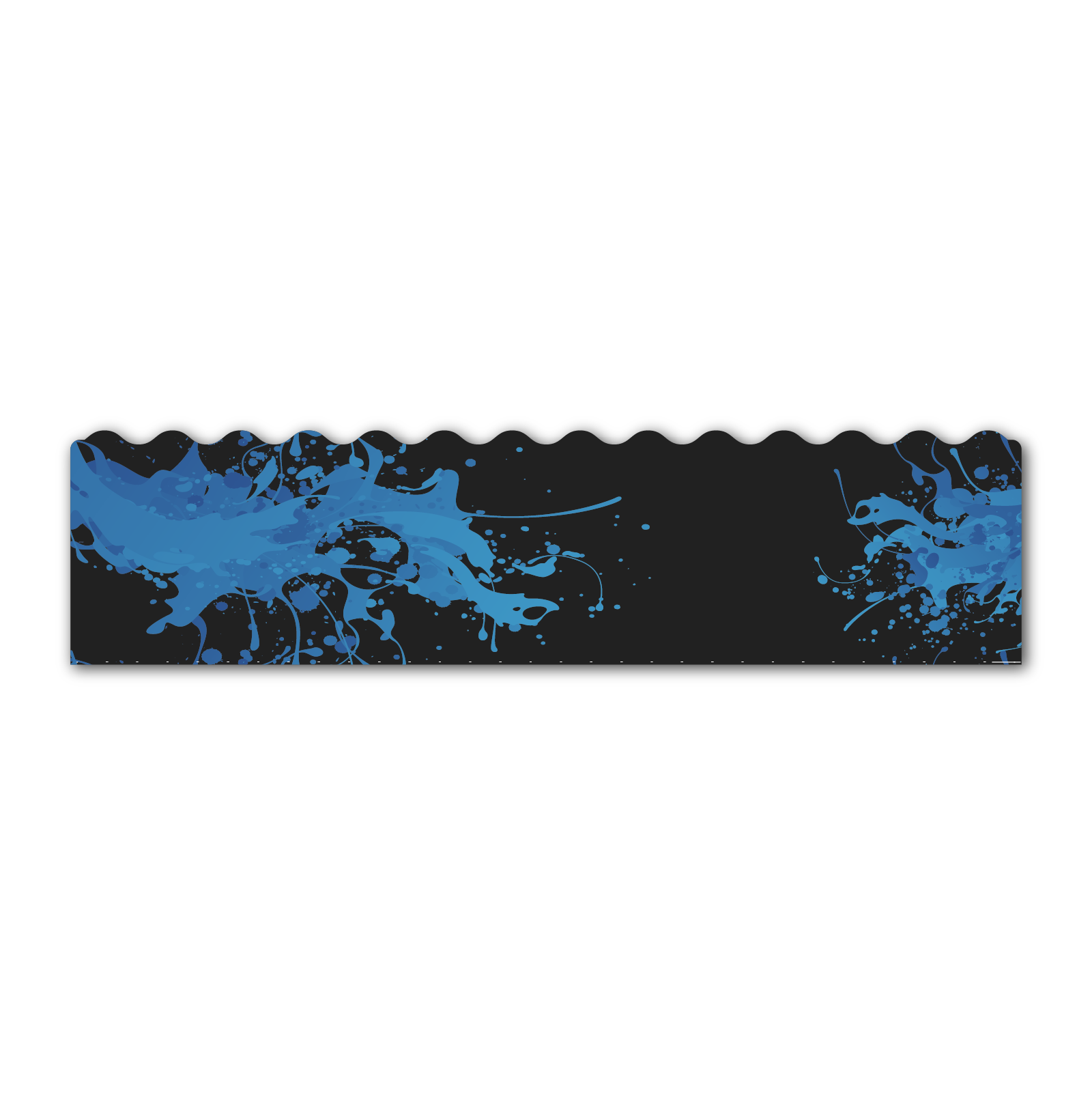 Wave Edge - Splash Blue on Matt Black - CustomMadeWraps.com