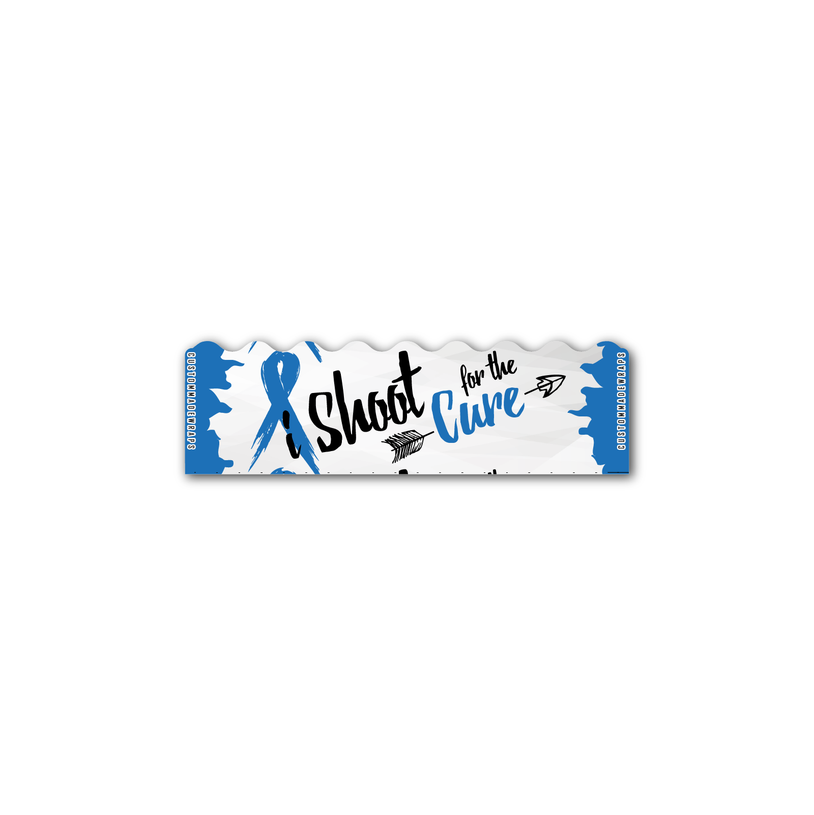 Shorty - Shoot for the Cure Blue - CustomMadeWraps.com