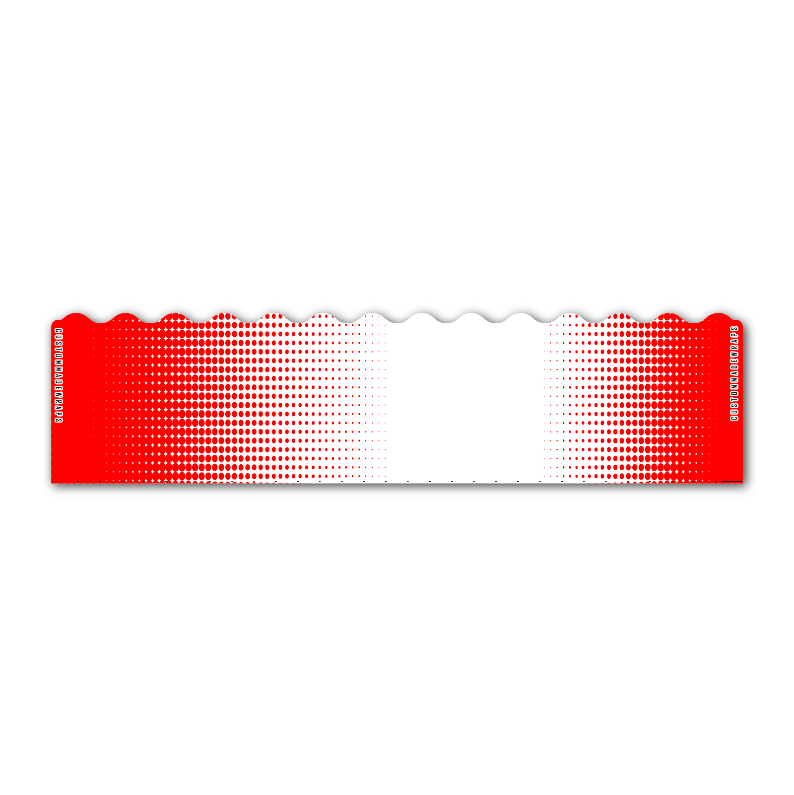 Wave Edge - Gradient Red on White - CustomMadeWraps.com
