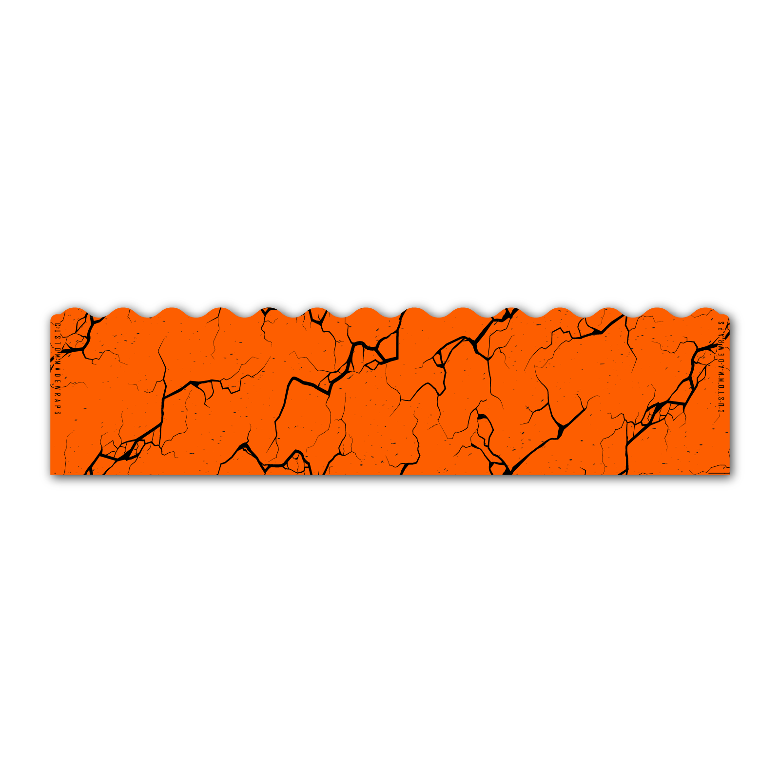 Wave Edge - Shattered Fluor Red Orange - CustomMadeWraps.com