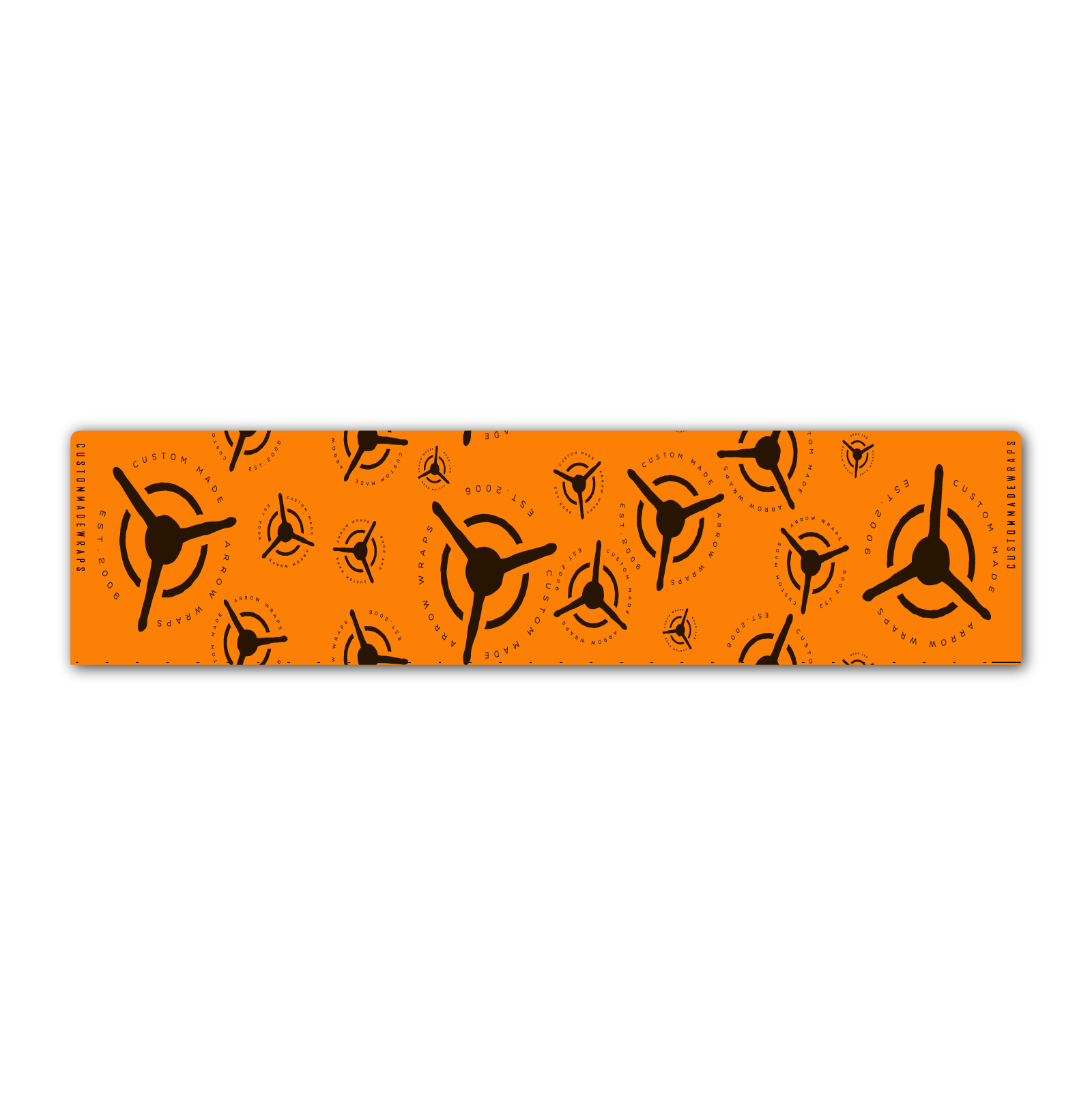Regular - CMW Scatter Logo on Fluor Orange - CustomMadeWraps.com