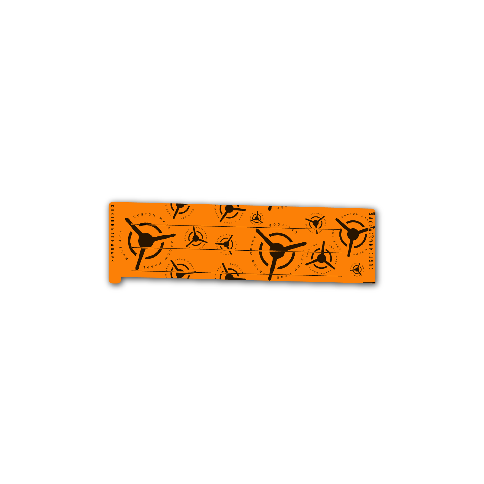 Spin Elite - CMW Scatter Logo on Fluor Orange - CustomMadeWraps.com